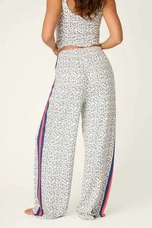 PJ Salvage Grey Leopard Print Pajama Pants