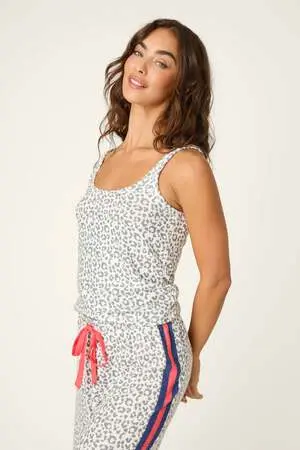 PJ Salvage Cat's Meow Big Stretch" Animal Print Scoop Neck Tank