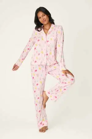 PJ Salvage Super-soft Cotton Playful Prints Sugar Rush Long Pajama Set