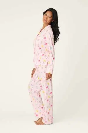 PJ Salvage Super-soft Cotton Playful Prints Sugar Rush Long Pajama Set