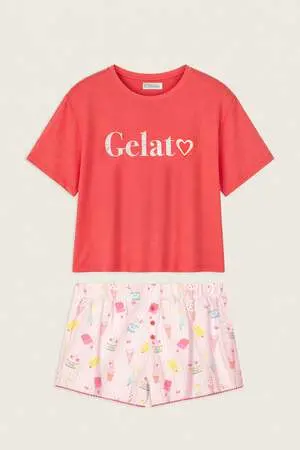 PJ Salvage Playful Prints Gelato Love Short Pajama Set