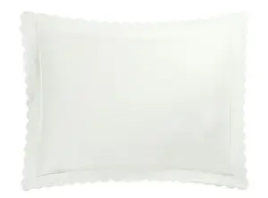 MATOUK Diamond Pique Sham Bone