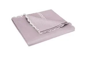 MATOUK Diamond Pique Duvet Cover Deep Lilac/bone