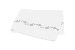 MATOUK Daphne Flat Bed Sheet - Silver