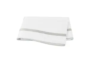MATOUK Louise Flat Bed Sheet - Silver