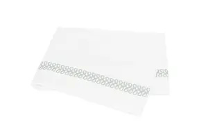 MATOUK Schumacher Astor Braid Flat Bed Sheet Silver