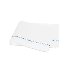 MATOUK Hatch Flat Bed Sheet With French Knot Stitching - Percale