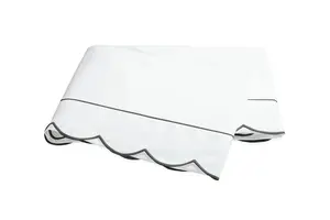 MATOUK Matouk Butterfield Flat Sheet With Scalloped Hem White