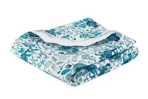 MATOUK Schumacher Pomegranate Quilt - Prussian