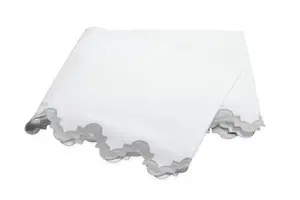 MATOUK Aziza Flat Bed Sheet Silver