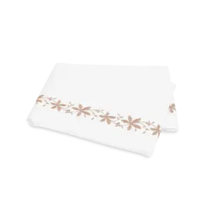 MATOUK Callista Embroidered Flat Bed Sheet - Percale