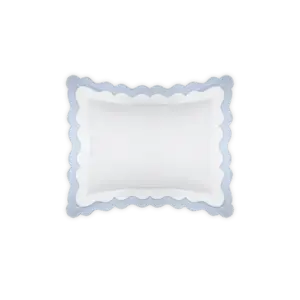 MATOUK Matouk Lorelei Sham With Scalloped Appliqué Percale
