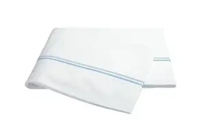 MATOUK Essex Flat Bed Sheet With Embroidered Lines - Light