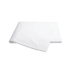 MATOUK Essex Flat Bed Sheet With Embroidered Lines - Percale