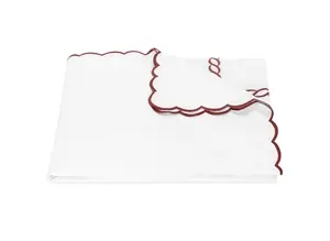 MATOUK Classic Chain Scallop Duvet Cover - Red
