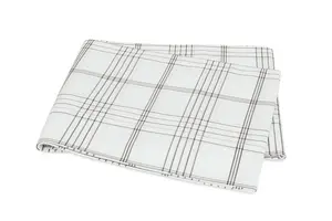 MATOUK Schumacher August Plaid Flat Bed Sheet - Sable