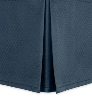 MATOUK Petra Quilted Bed Skirt - Prussian