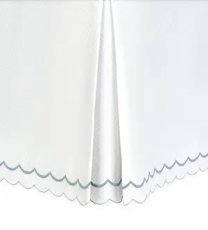 MATOUK India Pique Bed Skirt - Pool