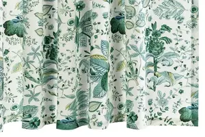 MATOUK Schumacher Pomegranate Linen Shower Curtain - Emerald