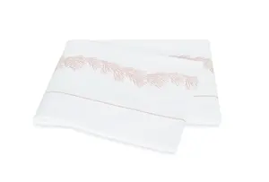 MATOUK Atoll Flat Bed Sheet - Blush