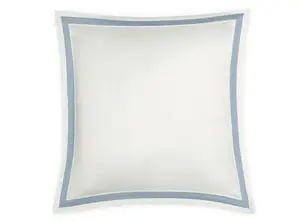 MATOUK Matouk Ambrose Sateen Sham With Pleated Double Flange And Hemstitch Bone/hazy