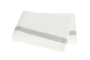 MATOUK Ambrose Flat Bed Sheet Bone/silver