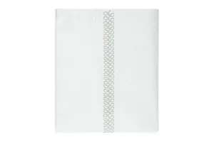 MATOUK Schumacher Astor Braid Matelassé Coverlet Silver
