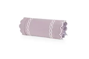 MATOUK Classic Chain Scallop Matelassé Sham - Deep Lilac/bone