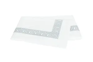 MATOUK Schumacher Ophelia Flat Bed Sheet - Silver