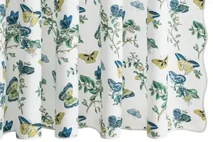 MATOUK Schumacher Baudin Butterfly Shower Curtain - Prussian