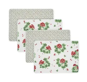 MATOUK Reversible Quilted Placemats Geranium