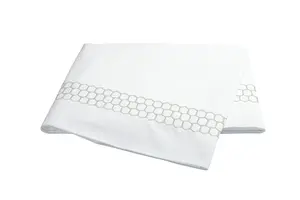 MATOUK Liana Flat Bed Sheet - Silver
