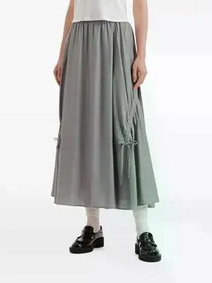 TOUT A COUP Ruched Drawstring Midi Skirt