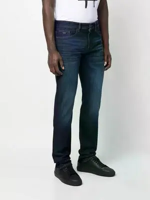 BOSS Washed Straight-leg Jeans