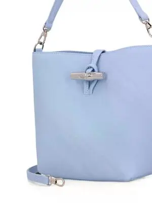 Longchamp Mini Le Roseau Leather Shoulder Bag - Blue