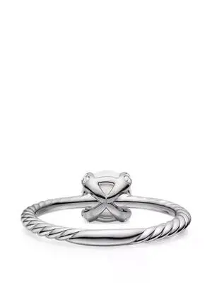 David Yurman Pearl And Diamond Ring In Sterling