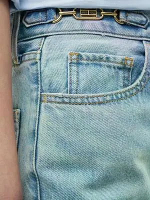 Tommy Hilfiger Logo Plaque Chain-link Jeans