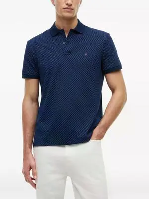 Tommy Hilfiger Geometric-print Short-sleeve Polo Shirt