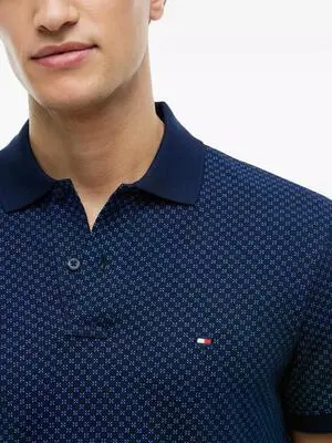 Tommy Hilfiger Geometric-print Short-sleeve Polo Shirt