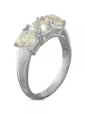 LB EXCLUSIVE Platinum Cushion-cut Diamond Ring - Silver