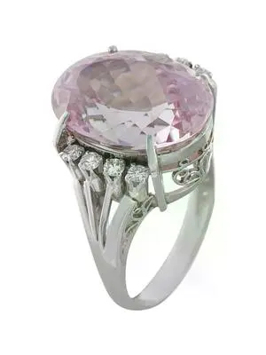 LB EXCLUSIVE Platinum Kunzite And Diamond Ring