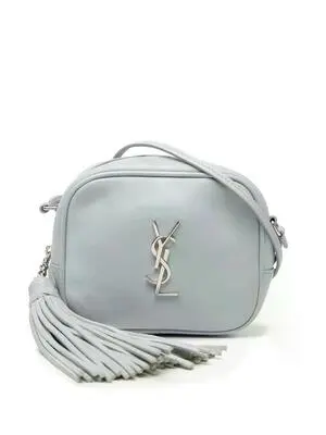 Saint Laurent Calfskin Monogram Blogger Bag - Blue