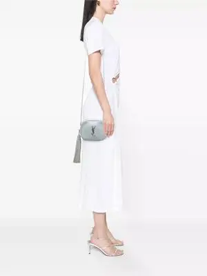 Saint Laurent Calfskin Monogram Blogger Bag - Blue
