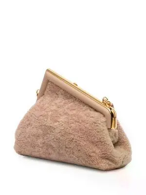 Fendi Shearling First Crossbody Bag - Brown