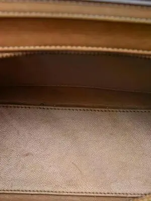 Celine Nano Luggage Tricolor Leather Satchel - Brown