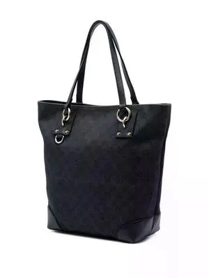 Gucci Gg Denim Charm Tote Bag
