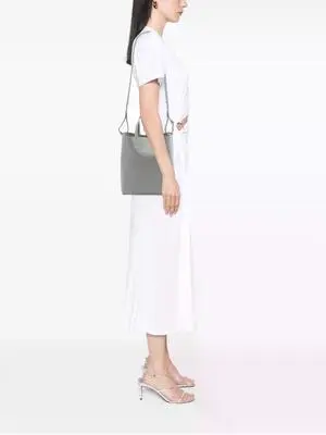 Celine Grained Calfskin Vertical Cabas Tote Satchel - Grey