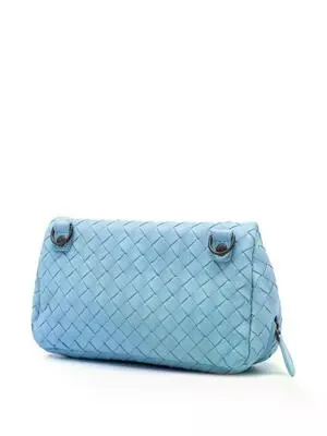 Bottega Veneta Mini Expandable Chain Flap Crossbody Bag - Blue