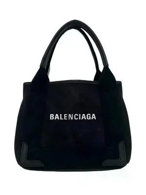 Balenciaga Canvas Navy Cabas Xs Satchel
