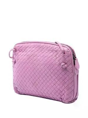 Bottega Veneta Nappa Intrecciato Nodini Crossbody Bag - Pink